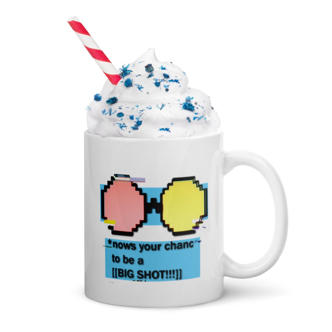 Deltarune Spamton Glasses White Glossy Mug - Etsy
