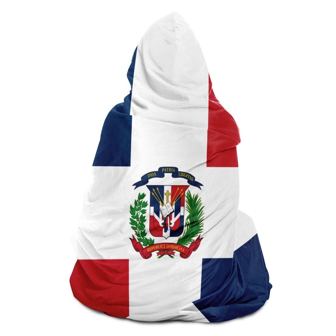 Dominican Republic Hooded Blanket - Dominican Republic Cape - Etsy