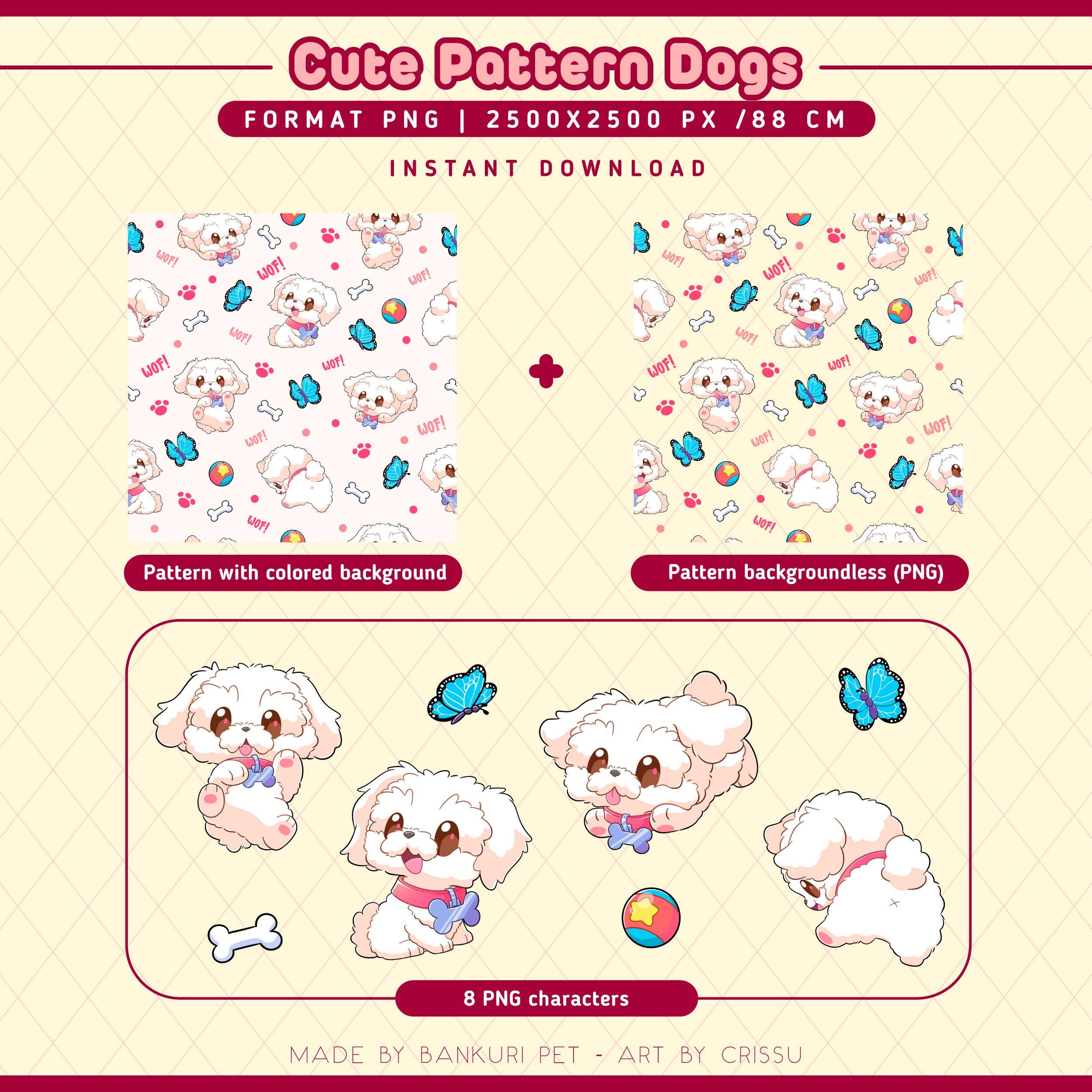 Poodle Maltese Pattern | Commercial Use | Seamless Pattern | Poodle ...