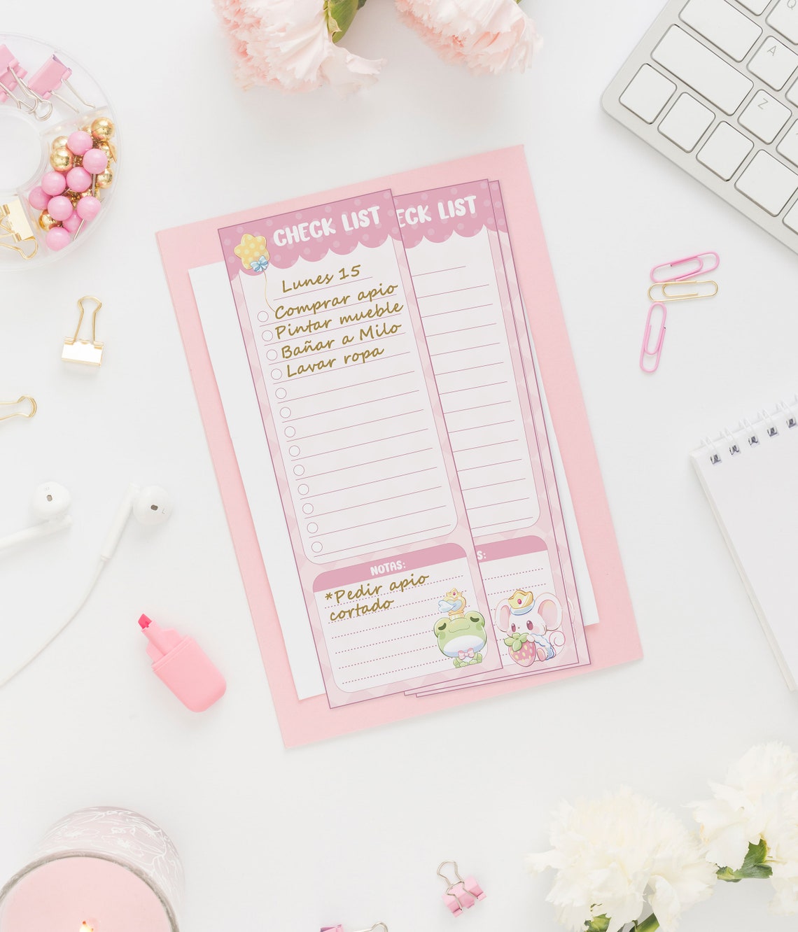 Check List Lista De Tareas Notas PDF Para Imprimir Tamaño Carta ...