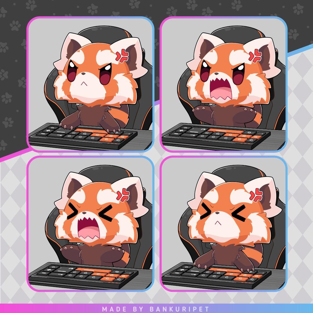 Gamer Red Panda Pngtuber | Cute Redpanda | Twitch Streaming Avatar ...