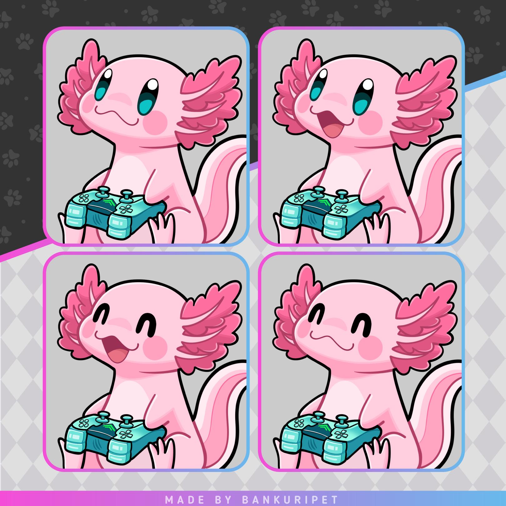Gamer Axolotl Pngtuber | Avatar for Streaming Twitch, Discord and ...
