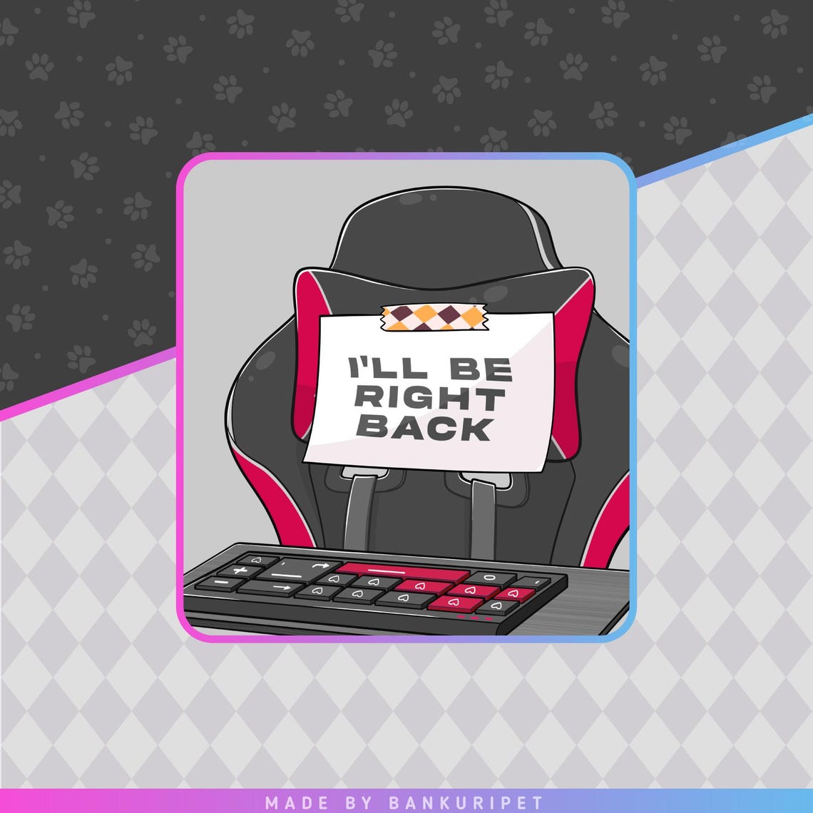 Calico Gamer Cat Pngtuber | Cute Calico Cat | Twitch Streaming Avatar ...