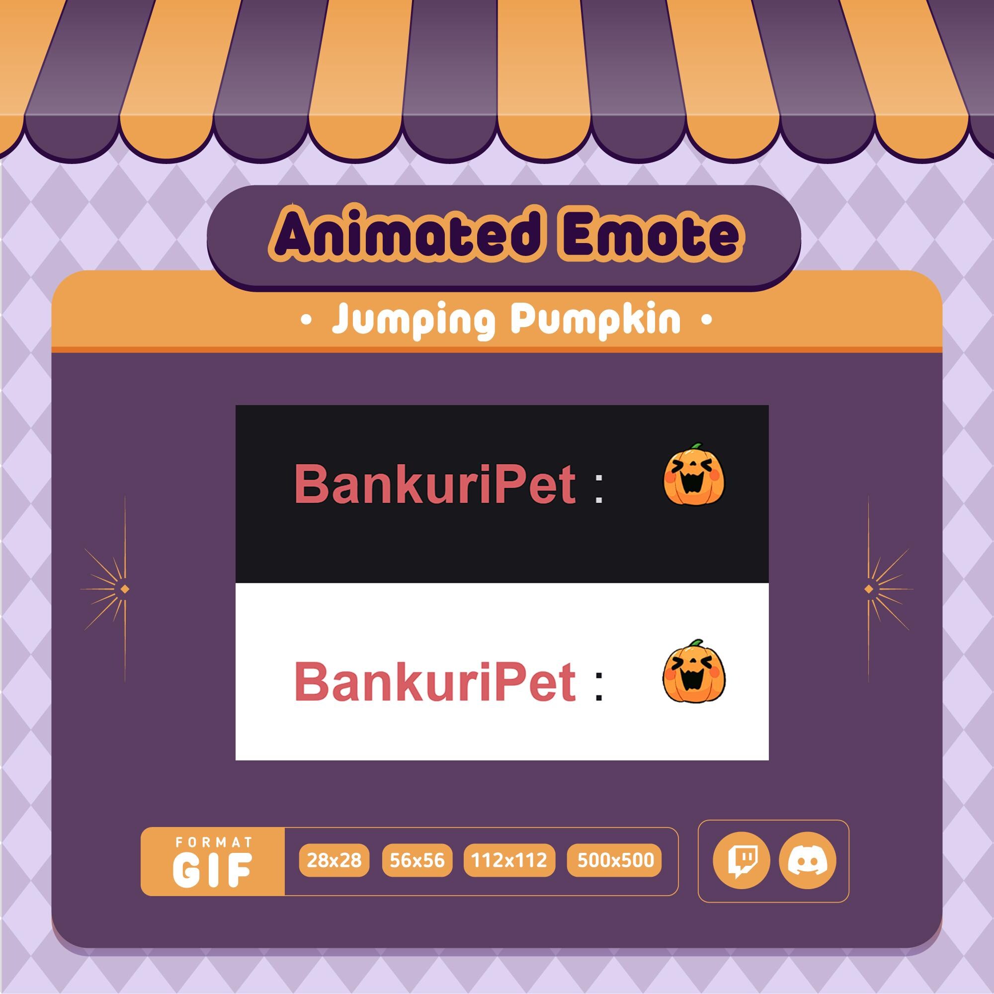 Animated Cute Jumping Pumpkin Emote / Halloween / Twitch / Discord ...