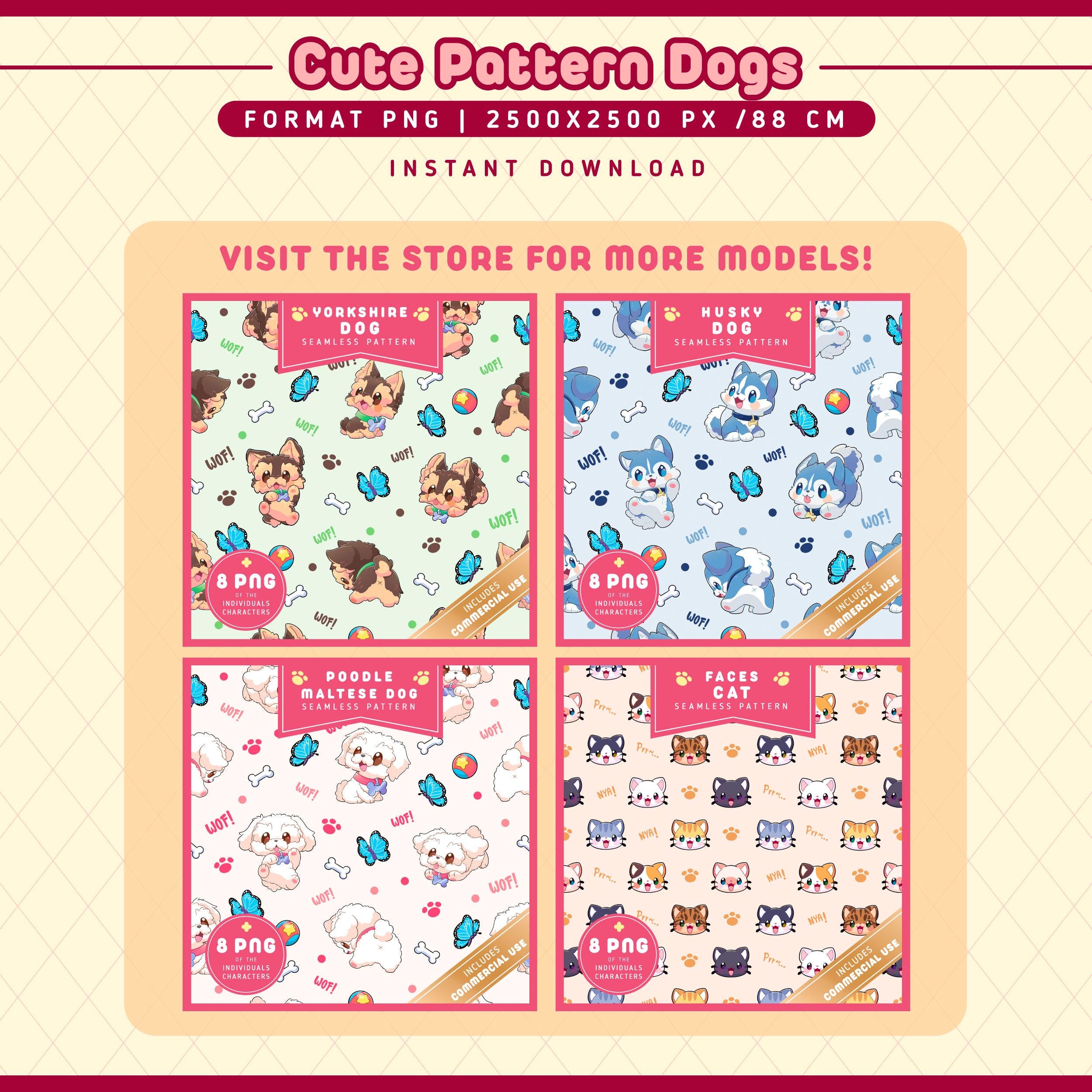 Shiba Inu Pattern | Commercial Use | Seamless Pattern | Shiba Inu Dog ...