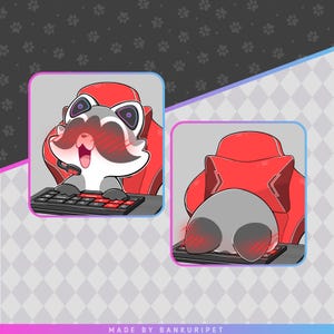 Gamer Raccoon Pngtuber | Cute Raccoon | Twitch Streaming Avatar ...