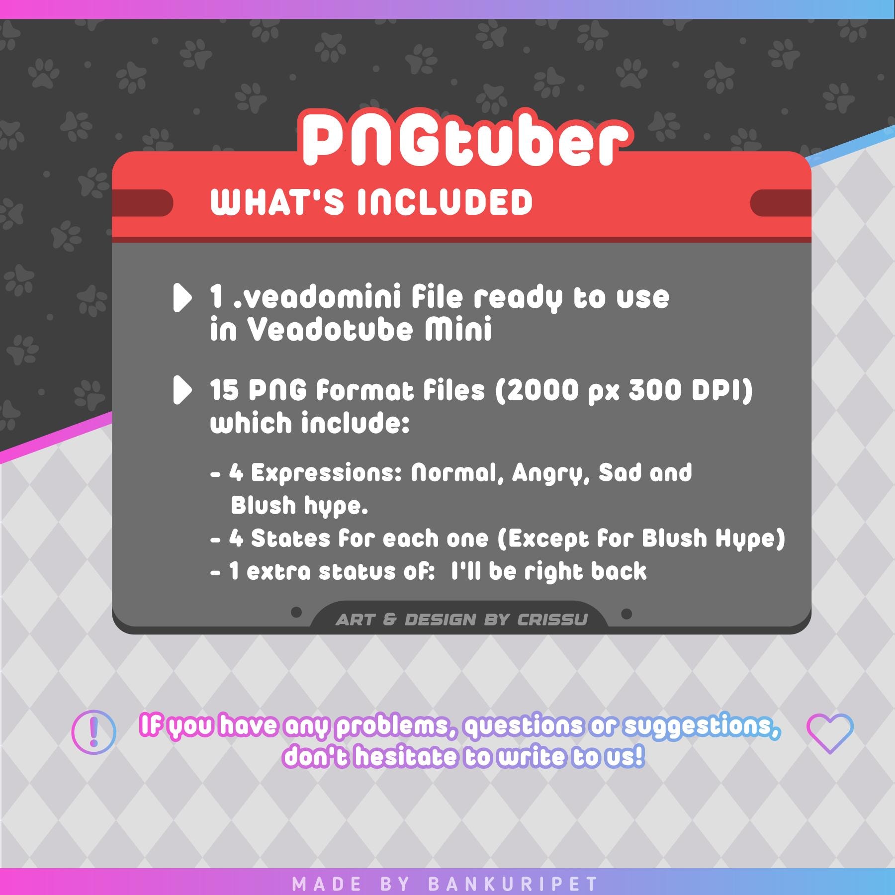 Mapache gamer PNGTuber / Mapache lindo / Avatar de transmisión de ...