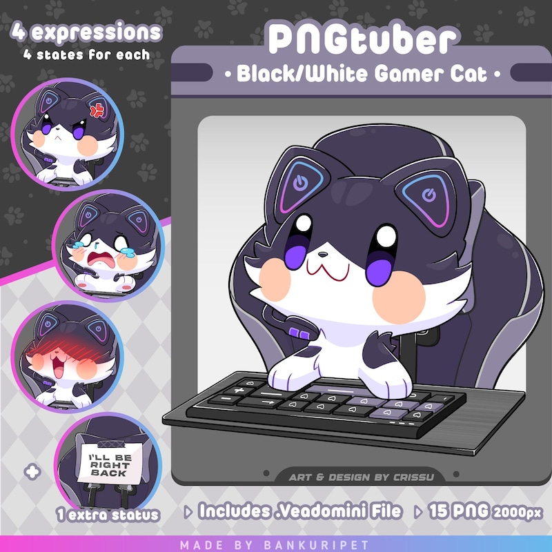Cat Vtuber Model - Etsy
