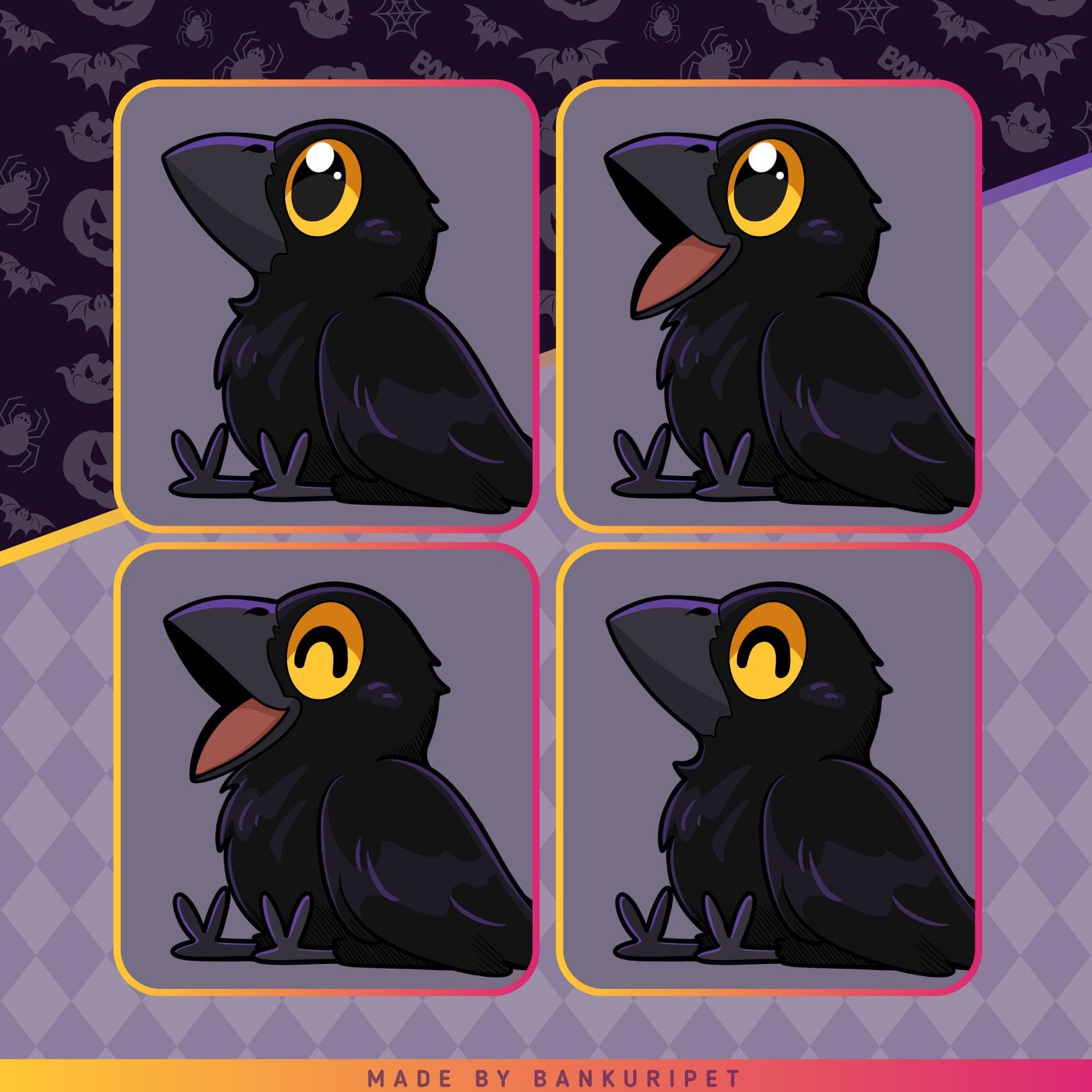 Black Raven Pngtuber | Avatar for Streaming Twitch, Discord and Youtube ...