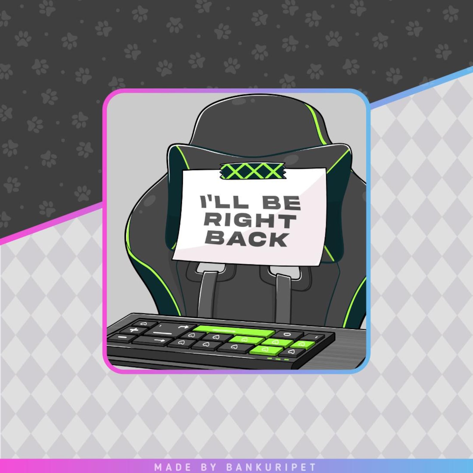 Gamer Otter Pngtuber | Cute Otter | Twitch Streaming Avatar | Vtuber ...