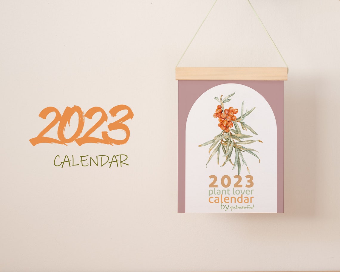 2023 Wall Calendar Botanical 2023 Calendar Handmade - Etsy