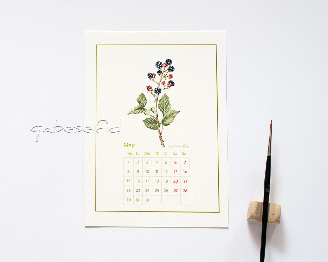 2023 Wall Calendar Botanical 2023 Calendar Handmade - Etsy