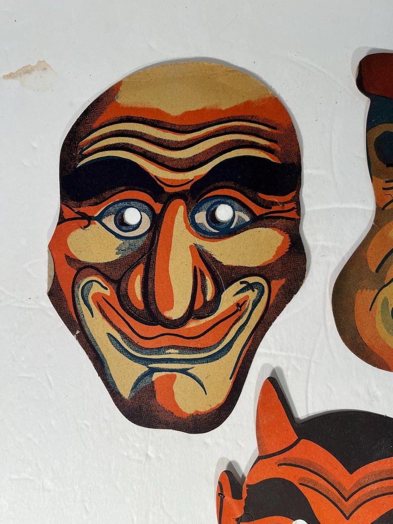 Seven Scary Halloween Masks 1930s - Etsy