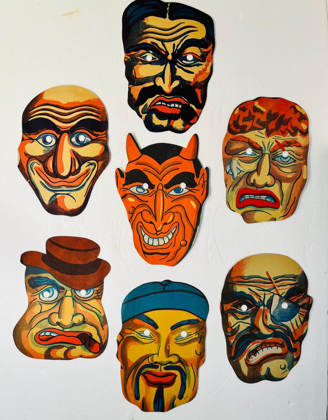 Seven Scary Halloween Masks 1930s - Etsy