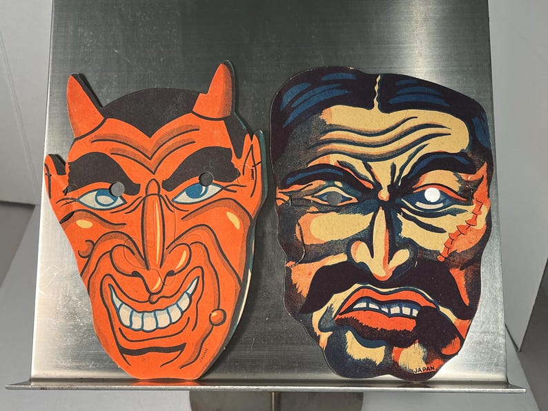 Seven Scary Halloween Masks 1930s - Etsy