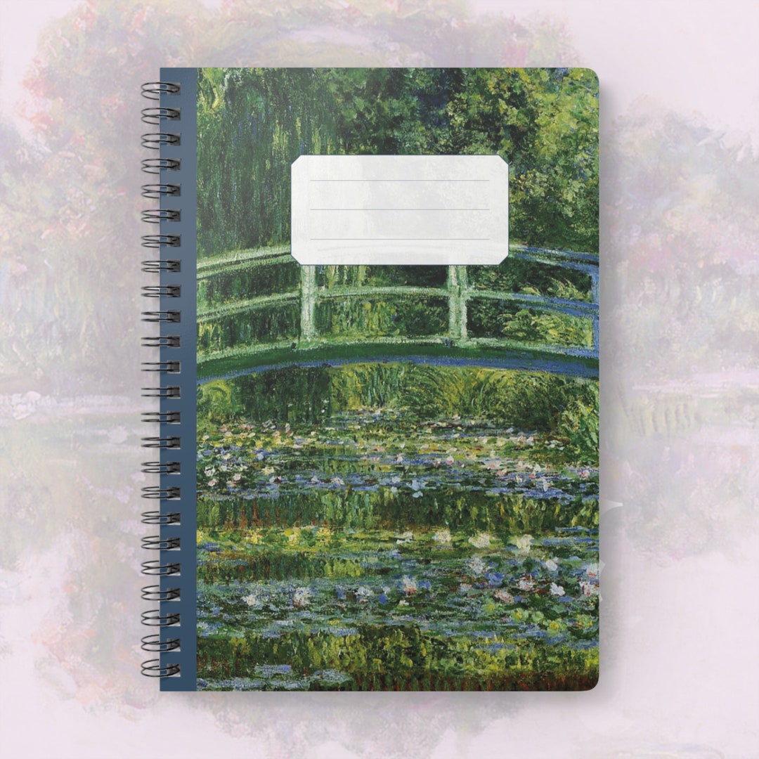 Claude Monet Water Lilies Inspired Spiral Notebook Ruled Line - Etsy