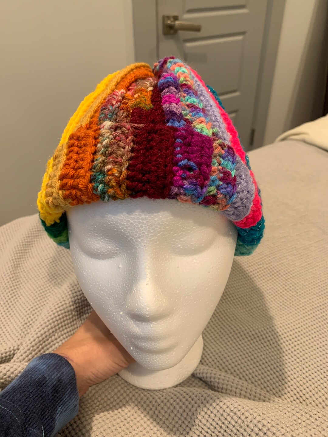 Scrap Yarn Beanie - Etsy