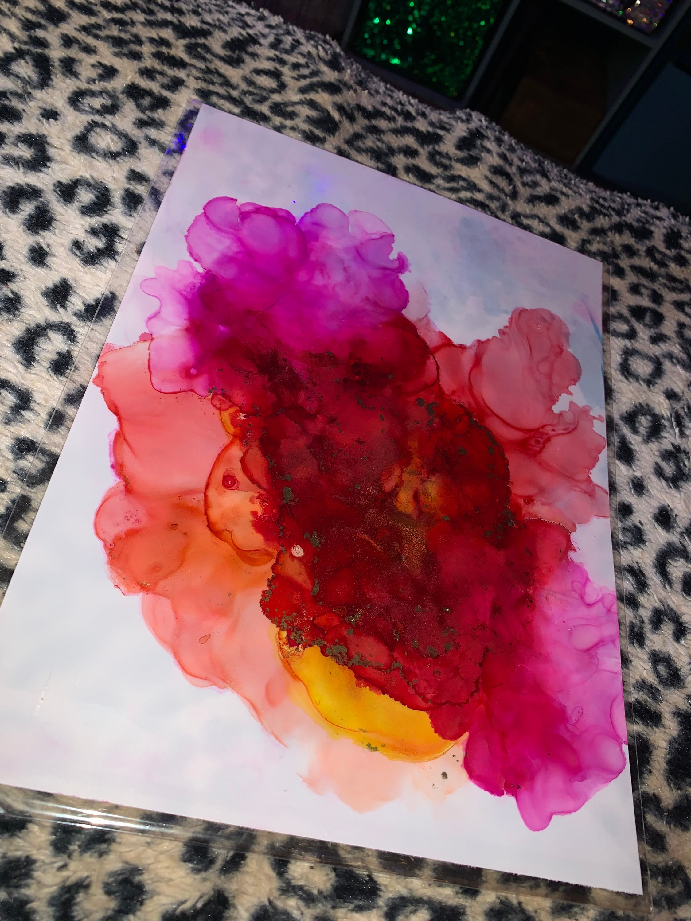 Starburst Alcohol Ink Painting - Etsy