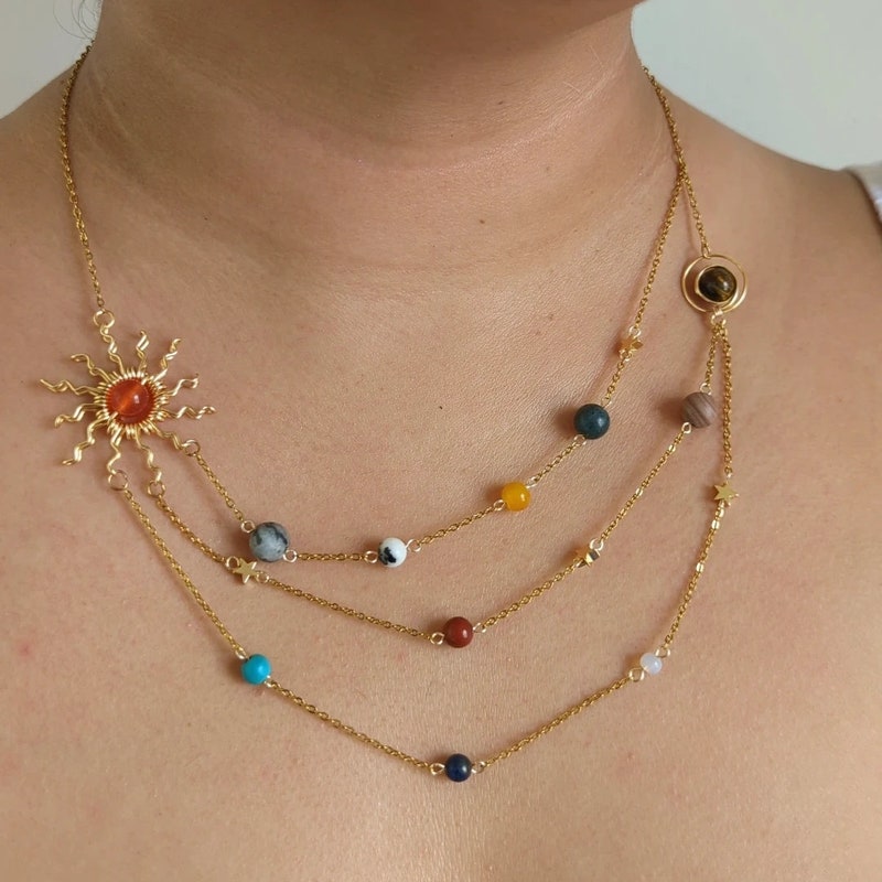 Solar System Necklace - Etsy