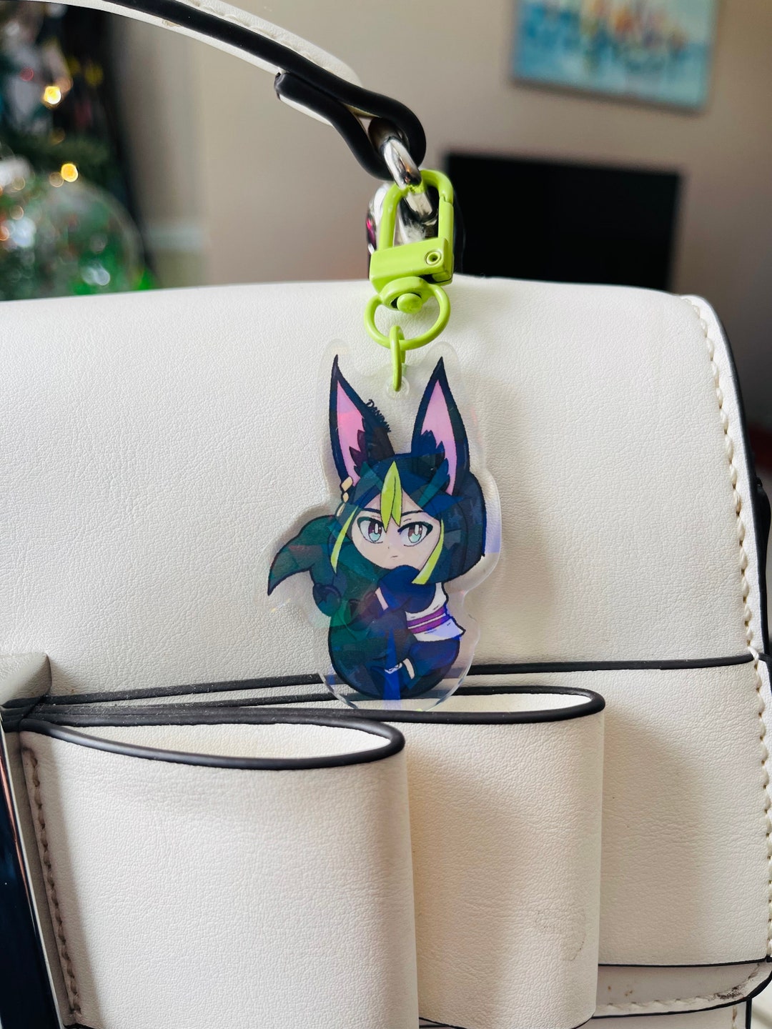 Genshin Impact Chibi Tighnari Keychain Adorable Guardian of Teyvat's ...