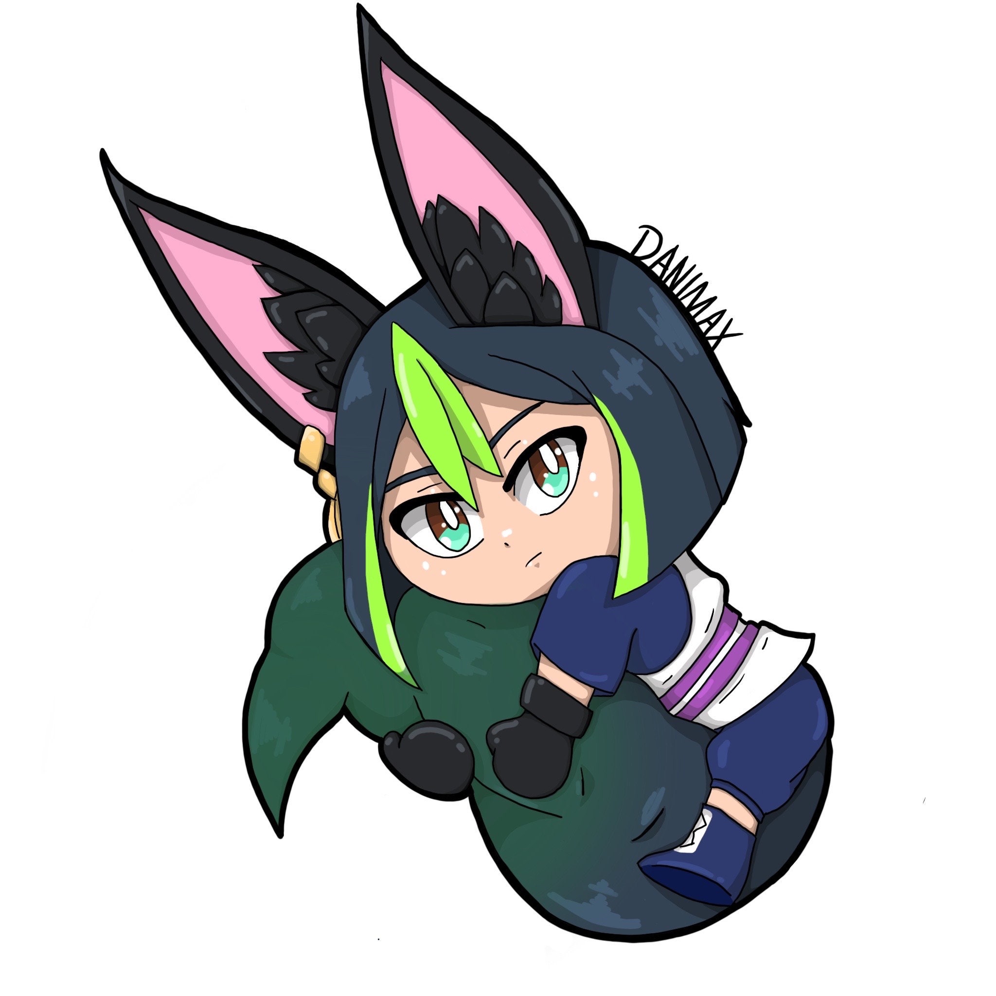 Genshin Impact Chibi Tighnari Keychain Adorable Guardian of Teyvat's ...