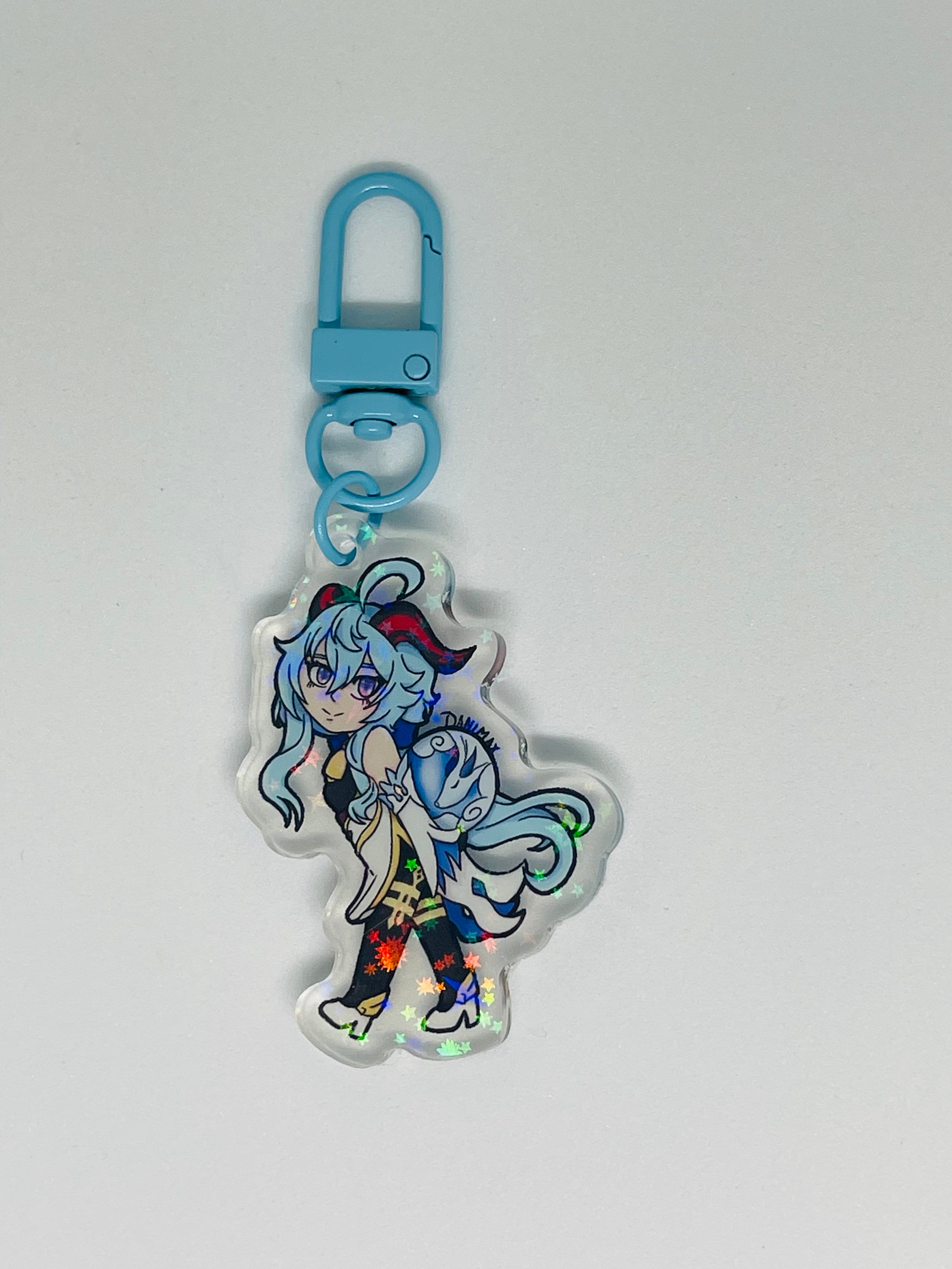 Genshin Impact Chibi Ganyu Keychain Adorable Frosty Guardian of Liyue ...