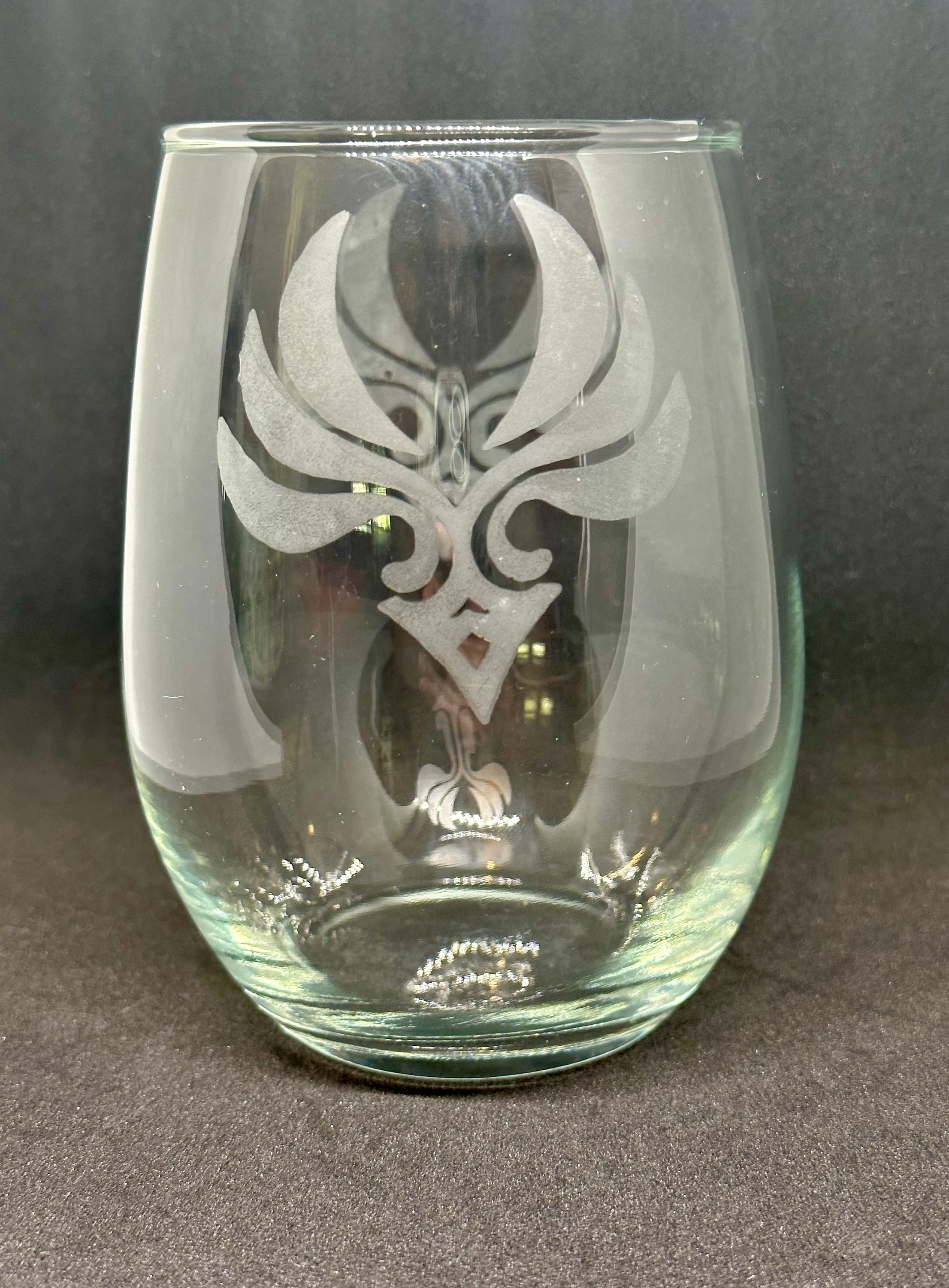 Genshin Vision Etched Wine Glasses - Toast to Teyvat in Elemental ...