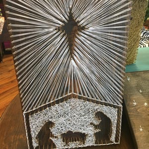 String Art Nativity Scene - Etsy