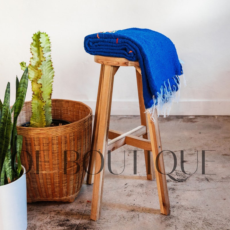 Royal Blue Throw Blanket - Etsy