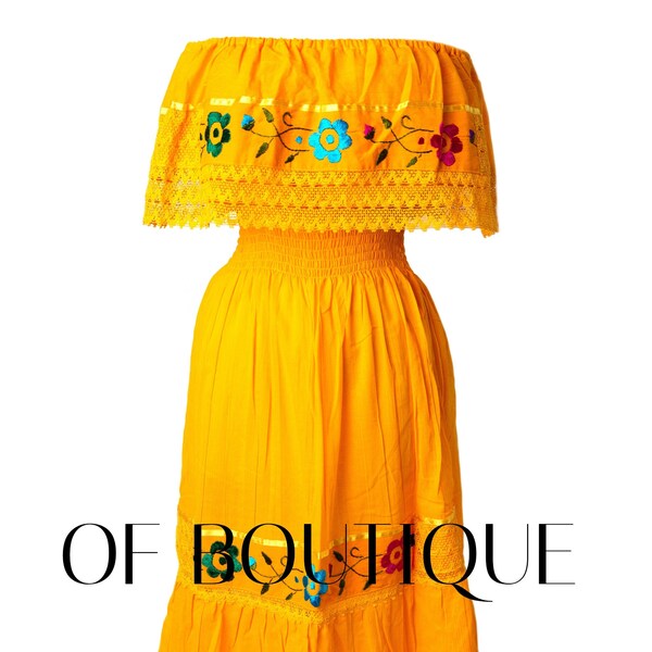 Yellow Mexican Dress - Etsy