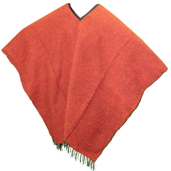 Orange Poncho - Etsy