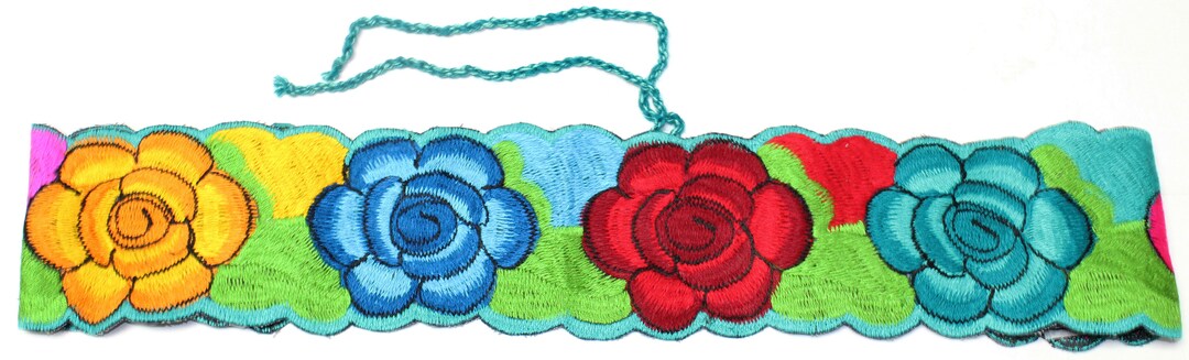 Mexican Embroidered Belt Floral ONE SIZE Flor 13 Sash Belts - Etsy