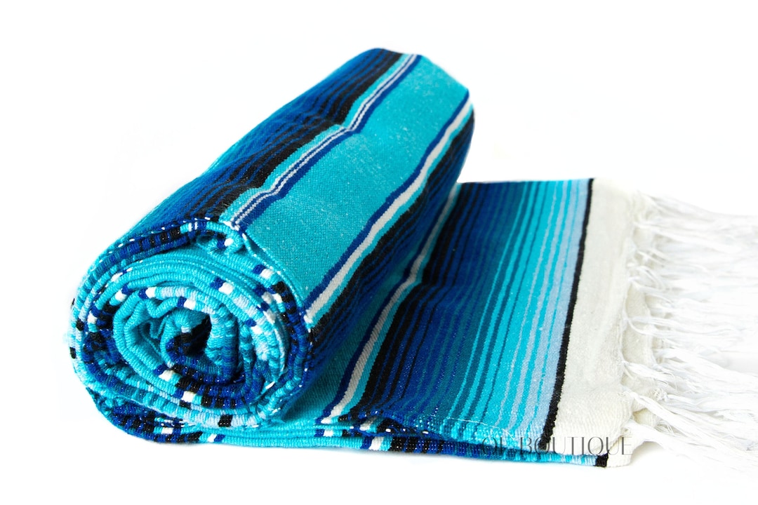 Mexican Serape Sarape ZARAPE Blanket Saltillo BLUE 2 - Etsy