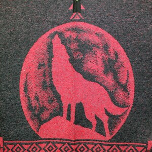 MEXICAN PONCHO Coyote 4 Red One Size Heavy Blanket - Etsy