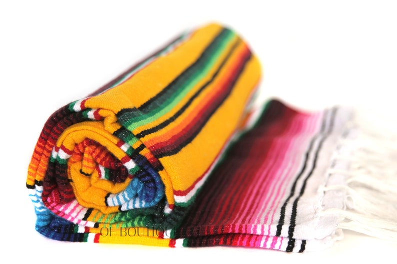 Mexican Serape Sarape Blanket Saltillo MULTI YELLOW Pattern - Etsy