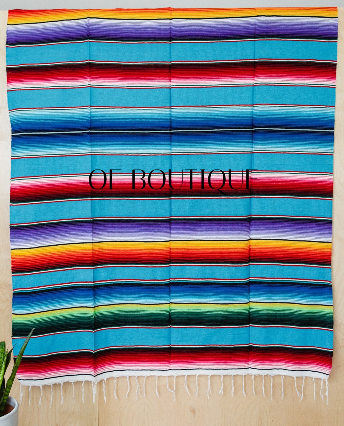 Mexican Serape Sarape Blanket Saltillo MULTI LIGHT BLUE | Etsy