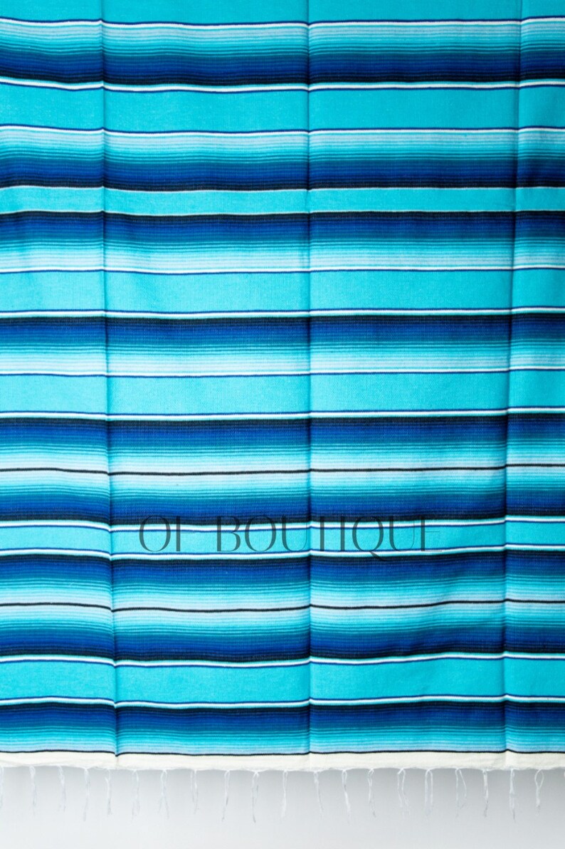 Mexican Serape Sarape ZARAPE Blanket Saltillo BLUE 2 | Etsy