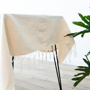 Handmade Mexican Tablecloth Rectangle Table Linen Natural 2 Boho Home ...