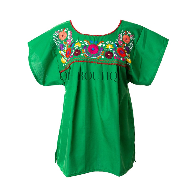 Mexican Embroidered Blouse - Etsy