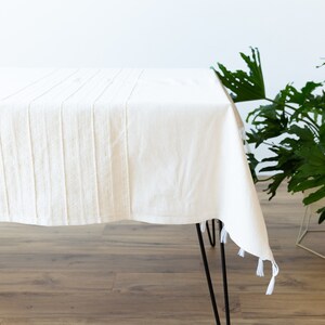 Handmade Mexican Tablecloth Rectangle Table Linen Natural 2 Boho Home ...