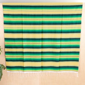 Mexican Serape Sarape Blanket Saltillo Yellow & Green - Etsy