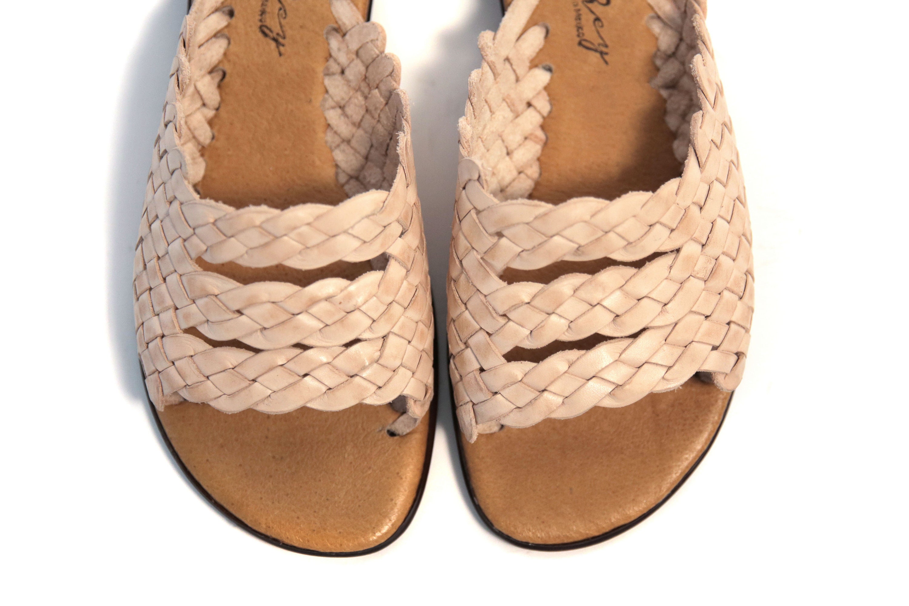 Slip-on Women's Mexican Huarache Sandals NATURAL 36 | Etsy