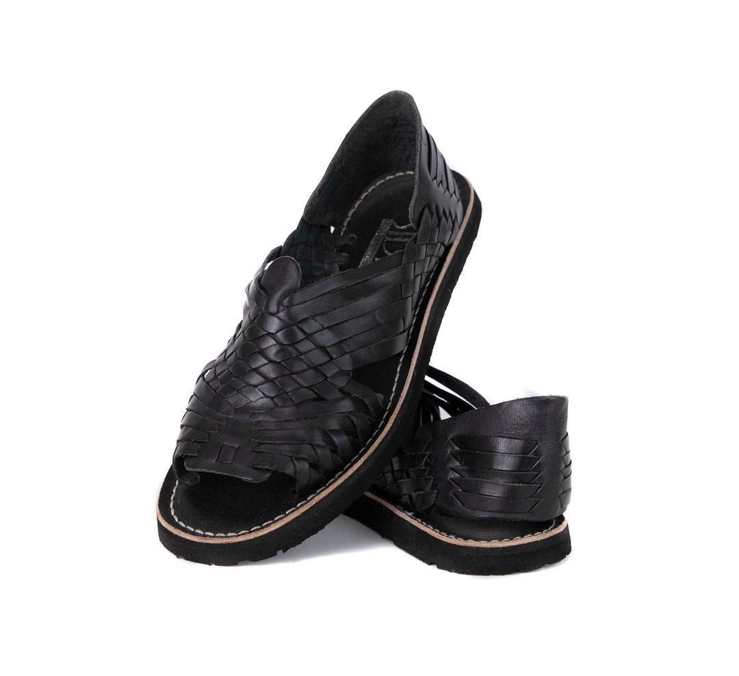 RAW & RUSTIC Men's Mexican Sandals - Black Pachuco Style - Etsy