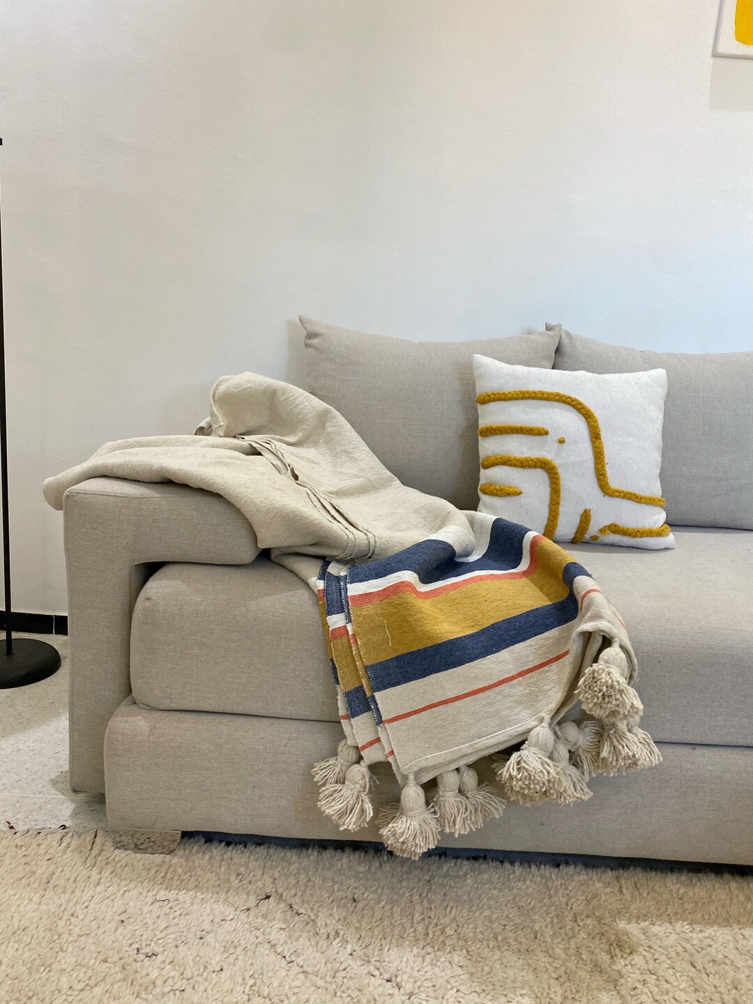 Livingroom Blanket,throw Blanket, Boho Blanket With Tassels, Moroccan ...