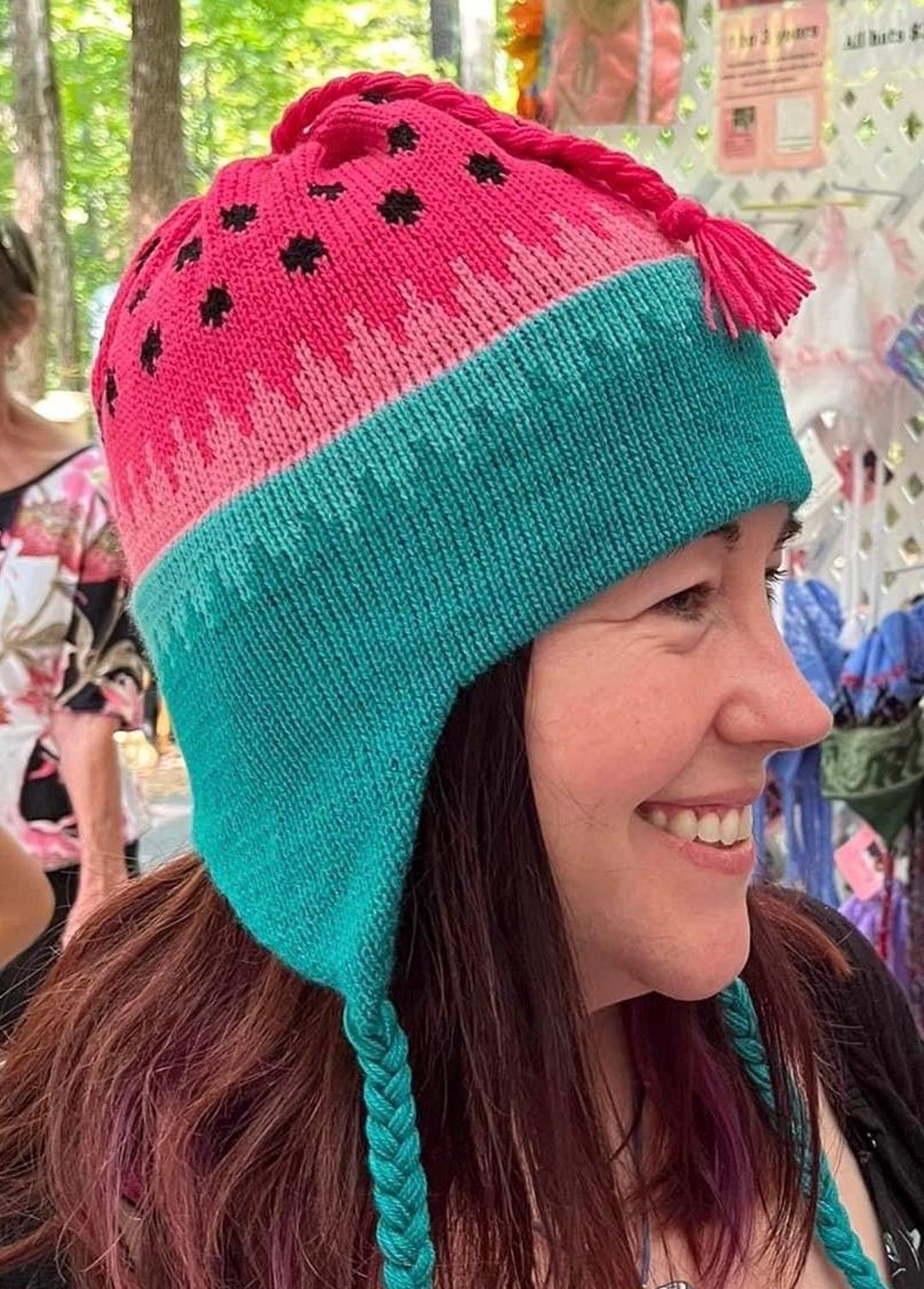 Knit Watermelon Hat, Acrylic Yarn, Fun Winter Design - Etsy