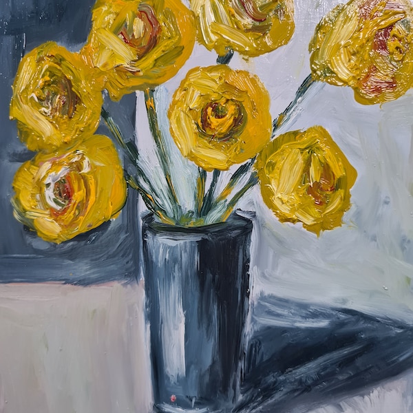 Yellow Flowers Painting - Etsy