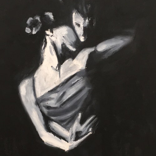 Tango Art Abstract Art Dance Figure Drawing Charcoal Gesture - Etsy