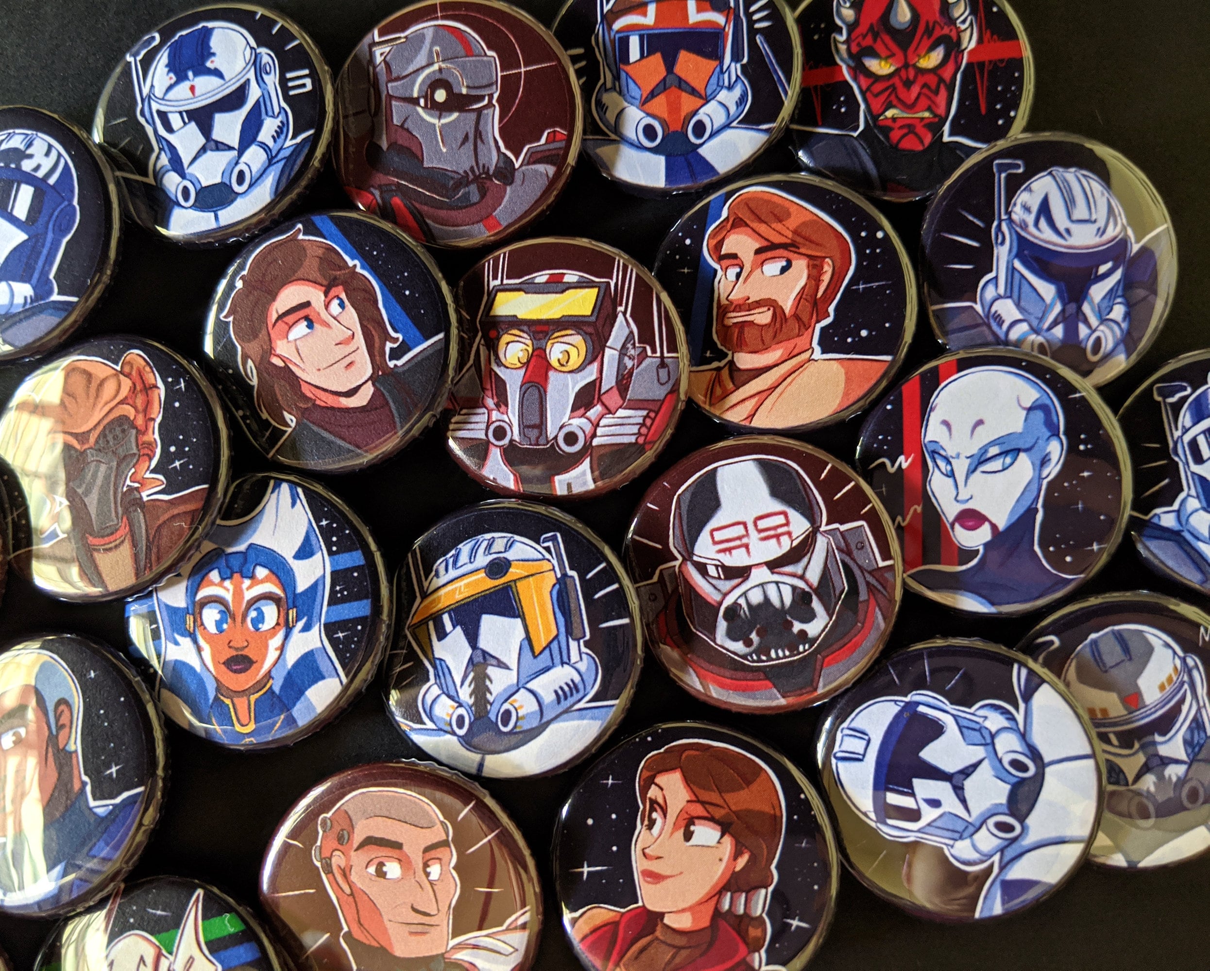 Star Wars the Clone Wars Assorted Small Pinback Buttons - Etsy