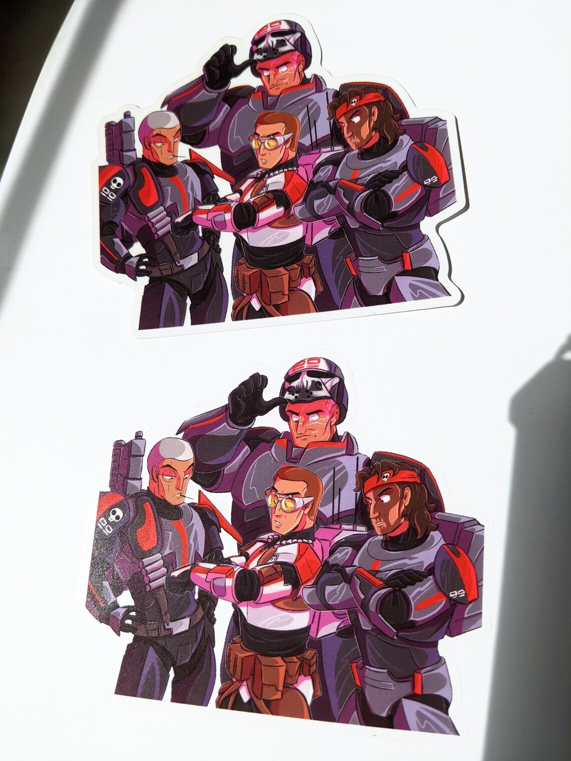 Star Wars the Clone Wars Bad Batch Clear Sticker - Etsy