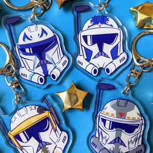SW Clone Wars Trooper Helmet Charms 2'' Acrylic - Etsy